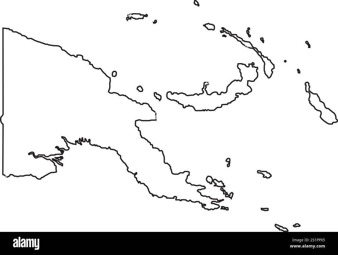 Papua New Guinea Map Icon Illustration Element Design Stock Vector ...