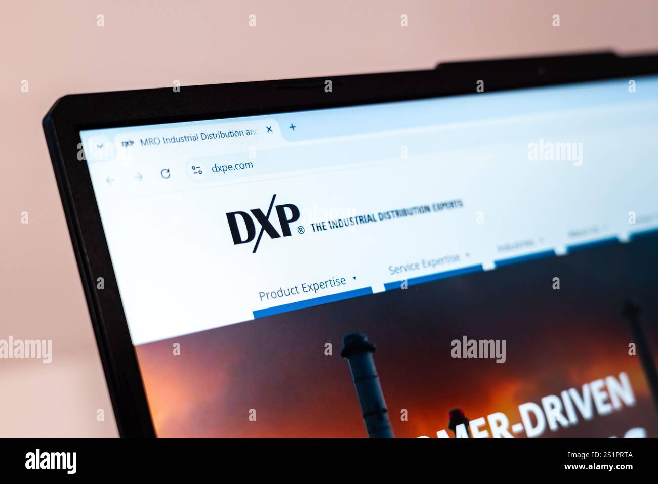 New York, USA - January 01, 2025: DXP Enterprises website displayed on ...