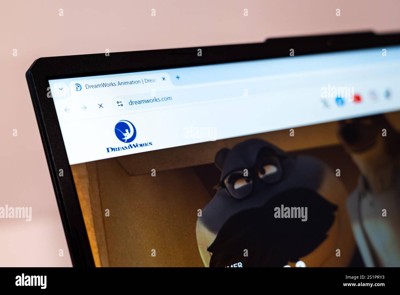 New York, USA - January 01, 2025: DreamWorks Animation website ...