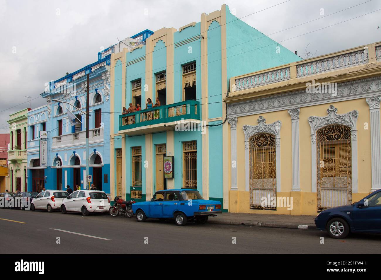 The Typical traditional ornate facade of the colonial buildings in ...