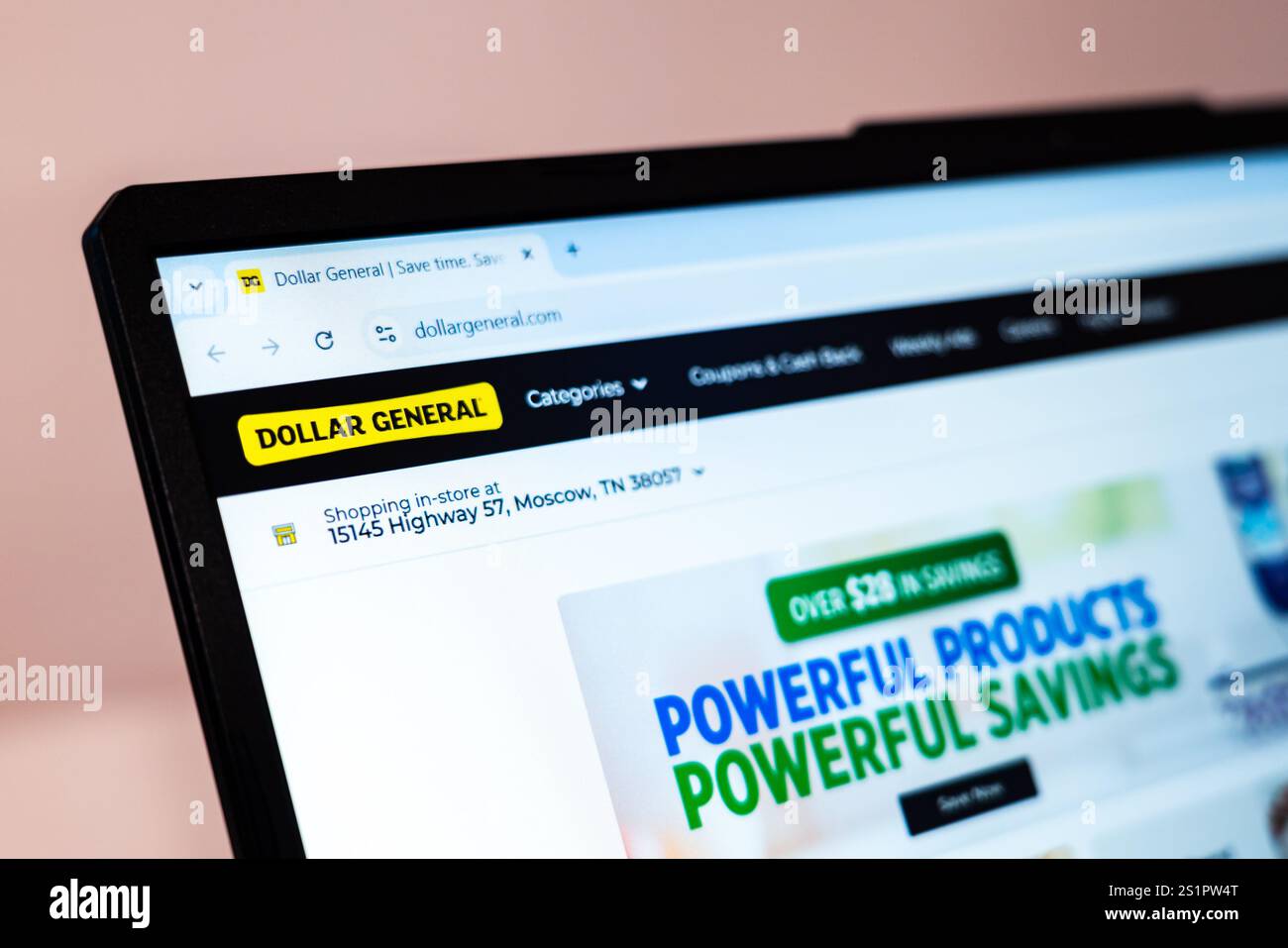 New York, USA - January 01, 2025: Dollar General website displayed on ...