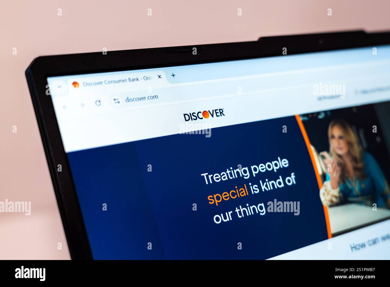 New York, USA - January 01, 2025: Discover Financial Services website ...