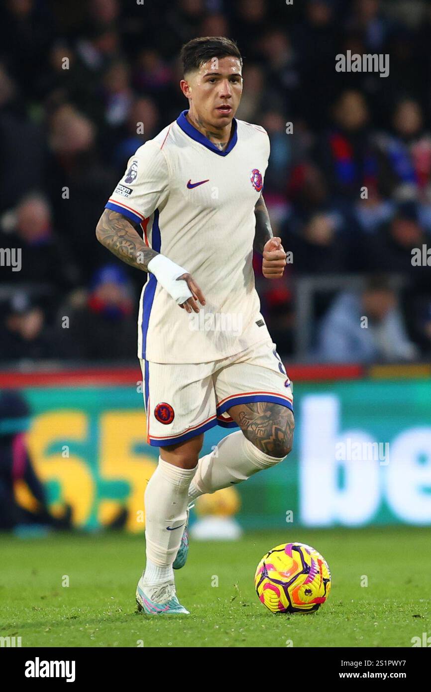 London, England, January 4th 2025: Enzo Fernandez (8 Chelsea) during ...