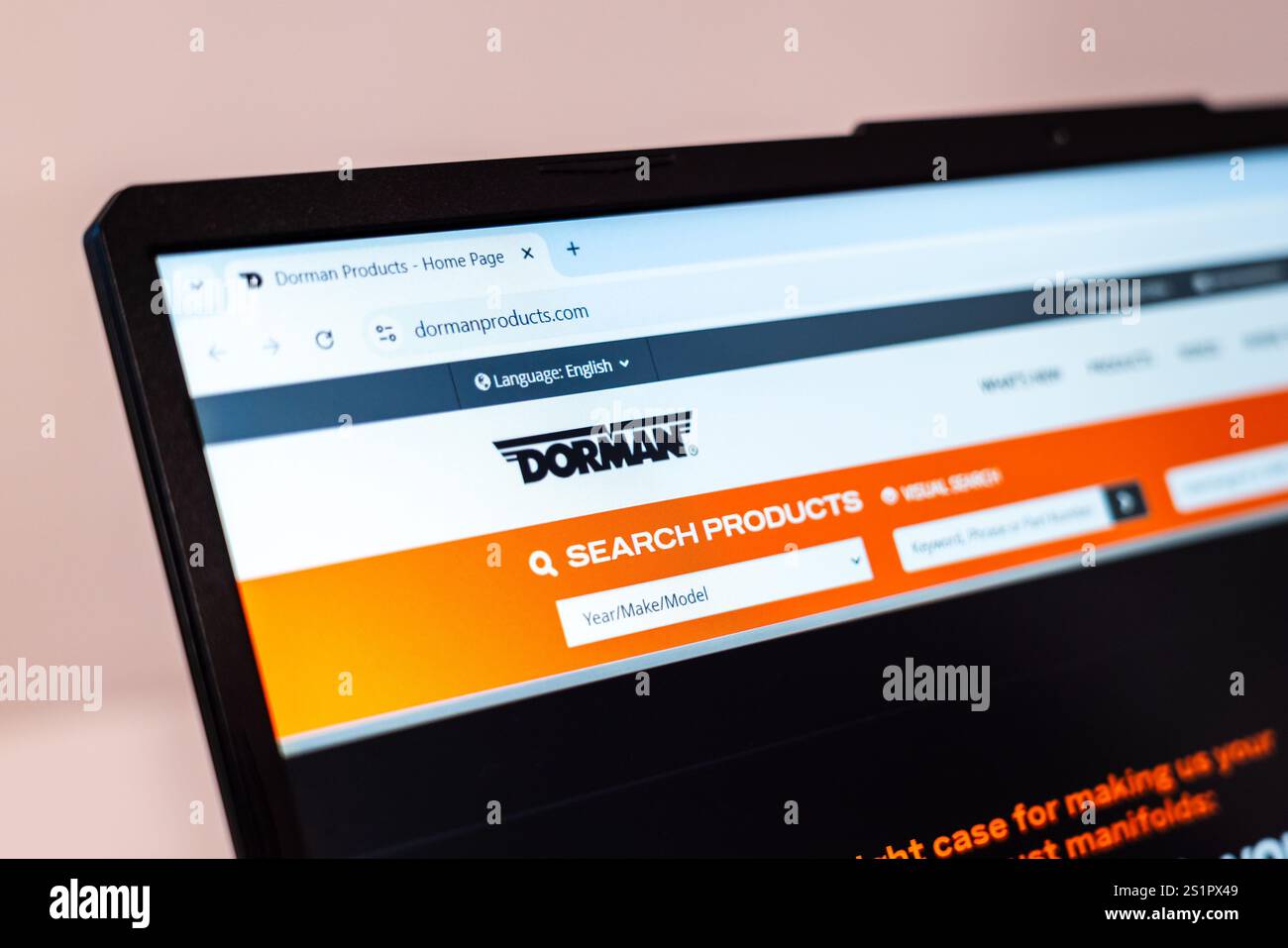 New York, USA - January 01, 2025: Dommer Industrial website displayed ...