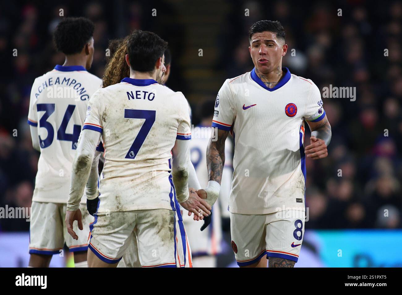 London, England, January 4th 2025: Enzo Fernandez (8 Chelsea) during ...