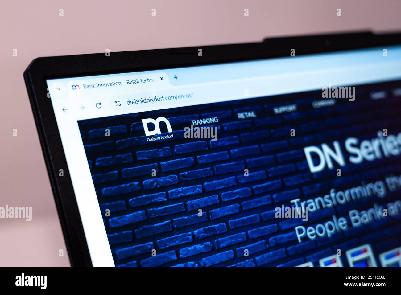 New York, USA - January 01, 2025: Diebold Nixdorf website homepage ...