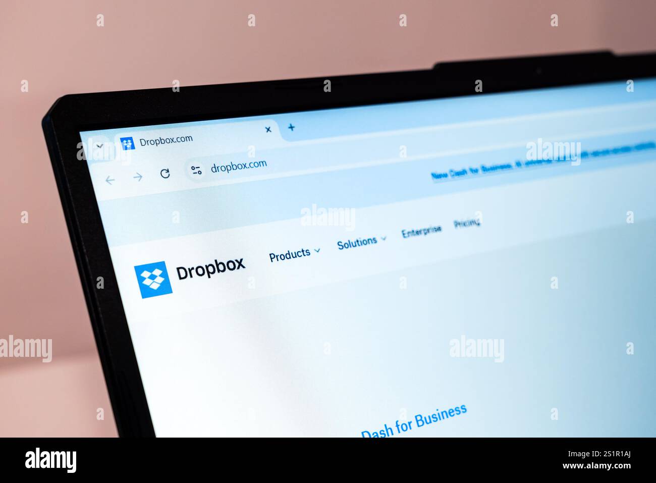 New York, USA - January 01, 2025: Dropbox website displayed on computer ...