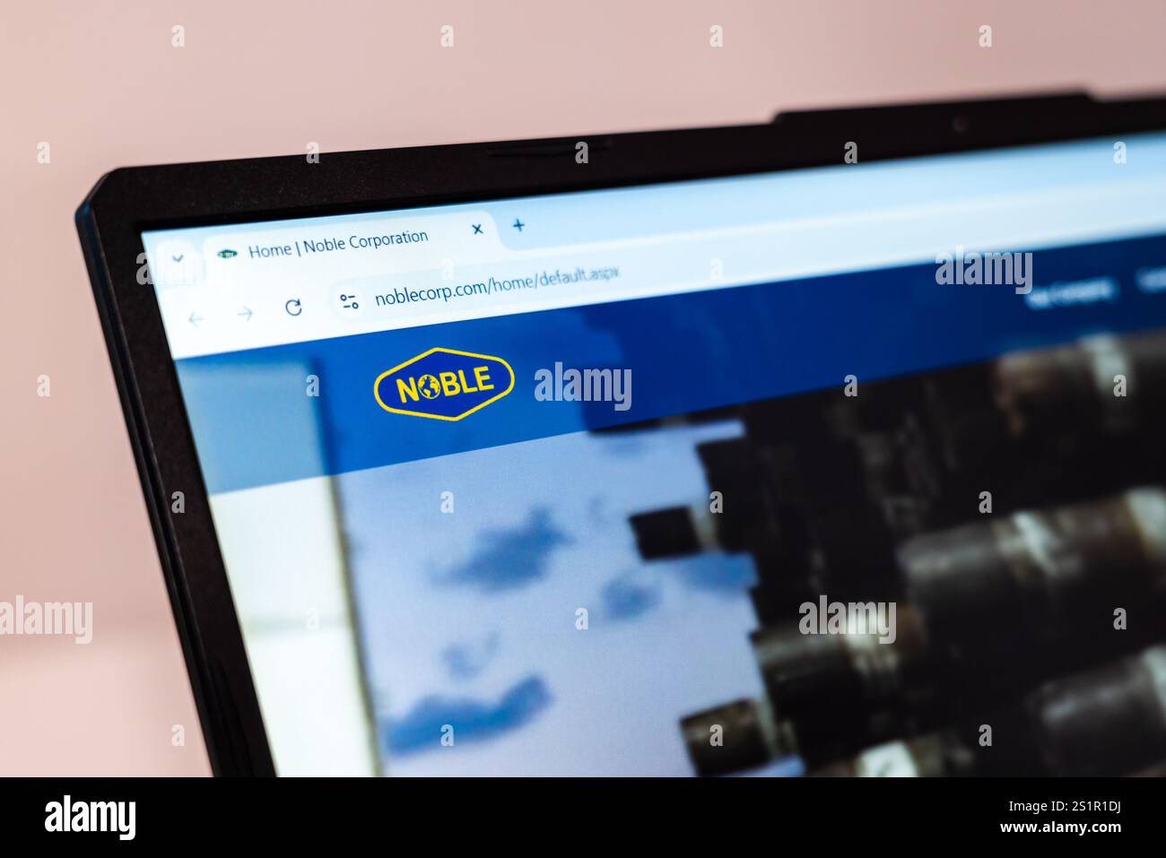 New York, USA - January 01, 2025: Noble Corporation website displayed ...