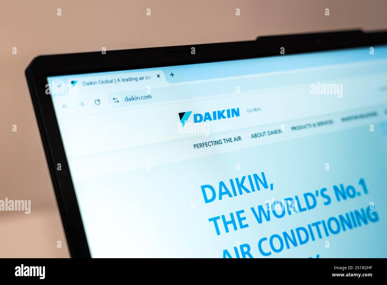 New York, USA - January 01, 2025: Daikin official website displayed on ...