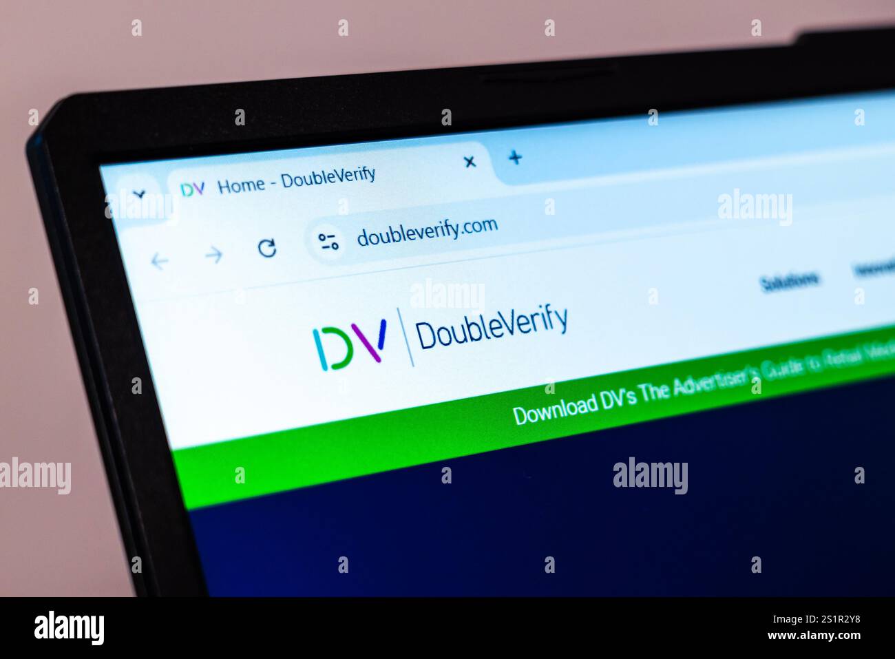 New York, USA - January 01, 2025: DoubleVerify website homepage for ...