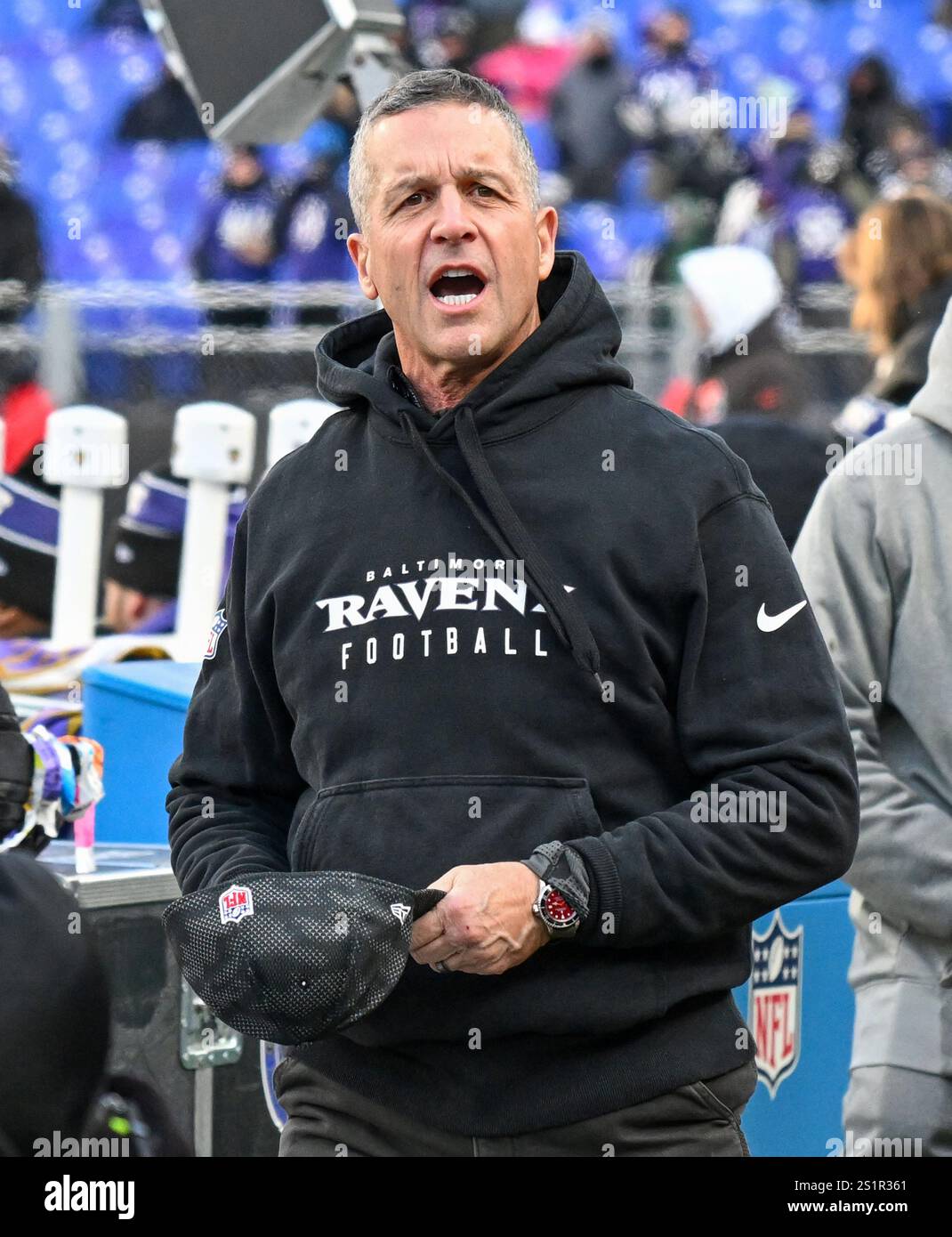 Baltimore, United States. 04th Jan, 2025. Baltimore Ravens head coach ...