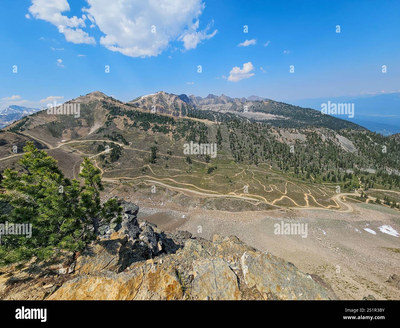 At the top of Kicking Horse Mountain Resort in Golden BC Canada Stock ...