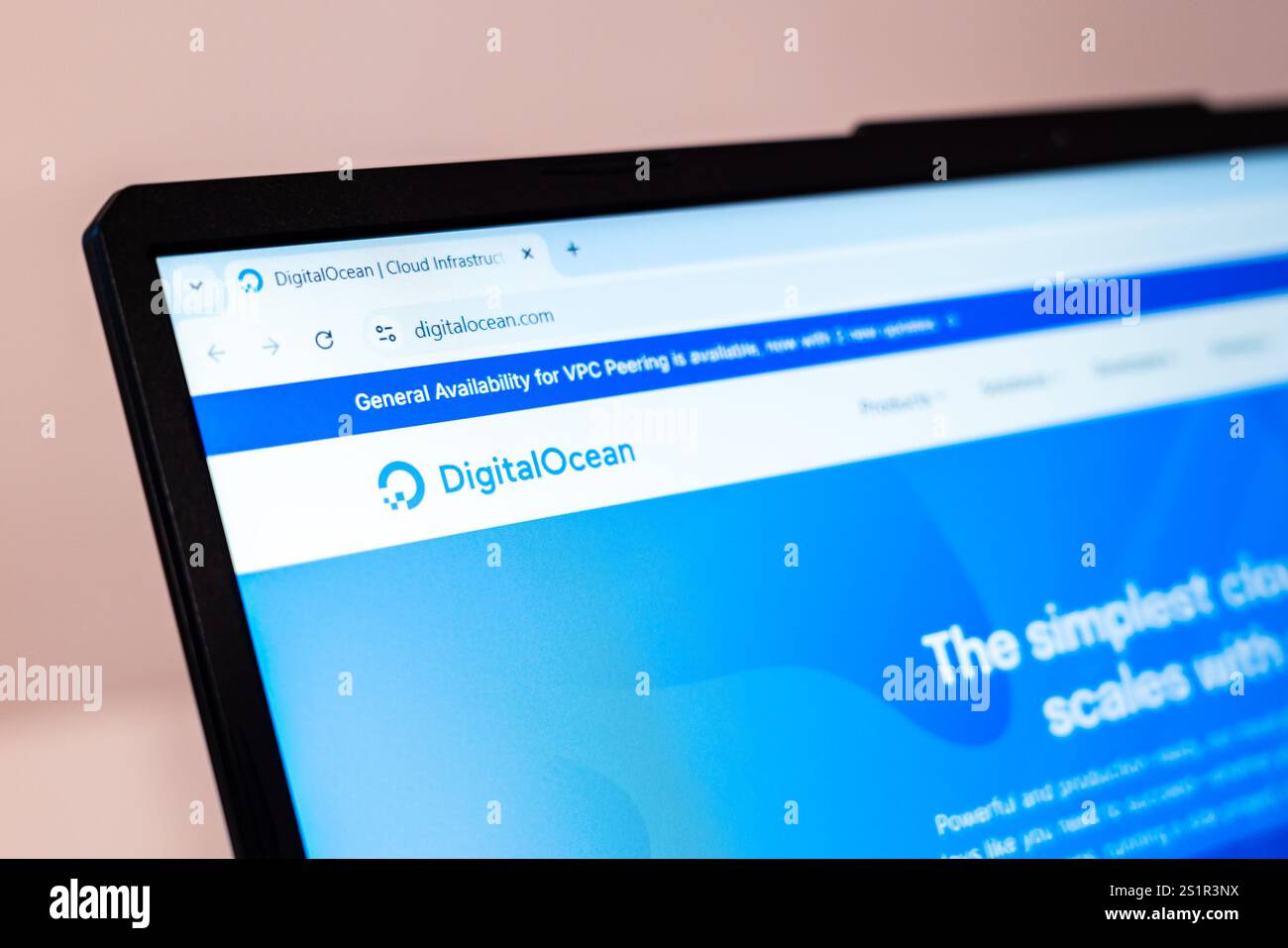 New York, USA - January 01, 2025: DigitalOcean website displayed on ...