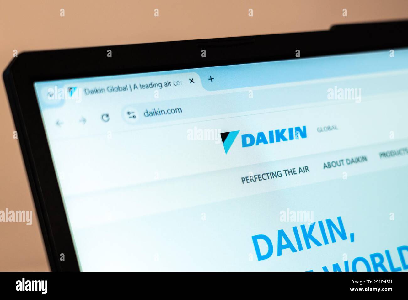 New York, USA - January 01, 2025: Daikin official website displayed on ...