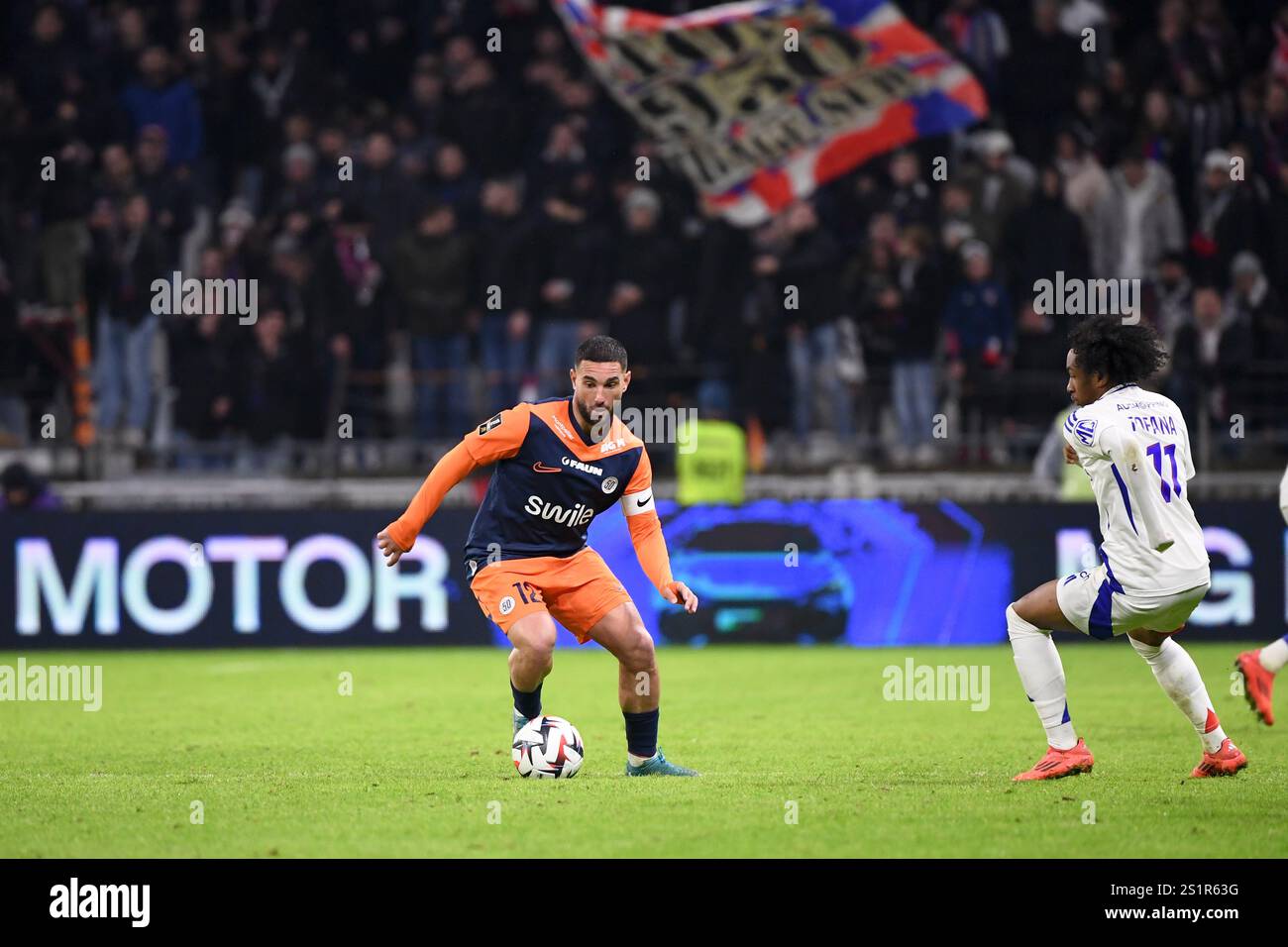 12 Jordan FERRI (mhsc) during the Ligue 1 McDonald's match between Lyon ...
