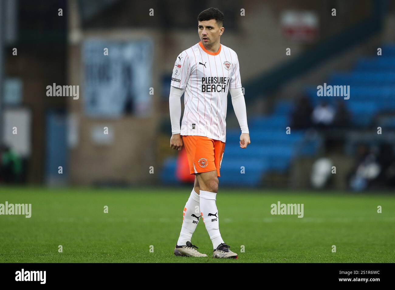 High Wycombe, UK. 04th Jan, 2025. Albie Morgan of Blackpool during the ...