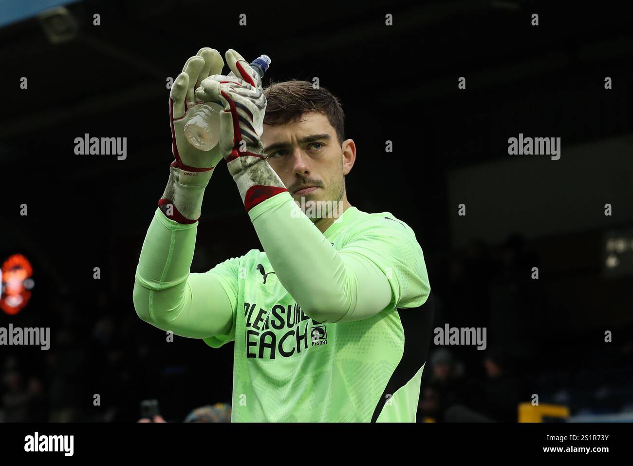 Harry Tyrer of Blackpool during the Sky Bet League 1 match Wycombe ...