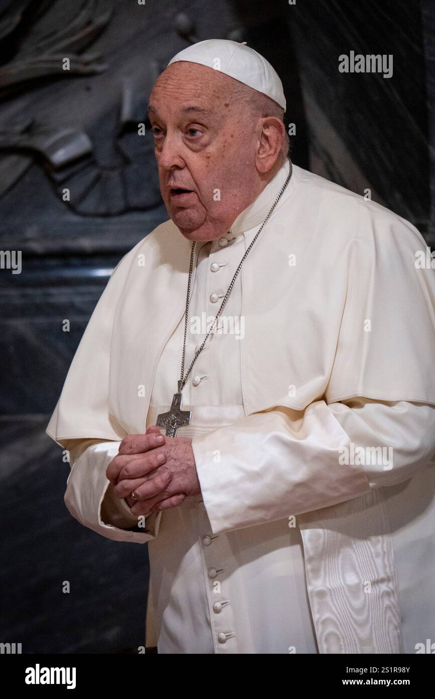 Rome, Italy. 04th Jan, 2025. Pope Francis attends the Episcopal ...