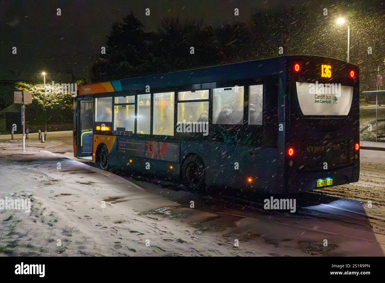 No 136 bus struggling with adverse weather conditions in early January ...