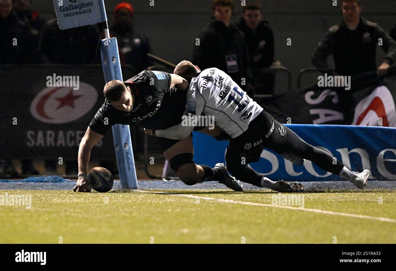 Hendon, United Kingdom. 04th Jan, 2025. Gallagher Premiership Rugby ...