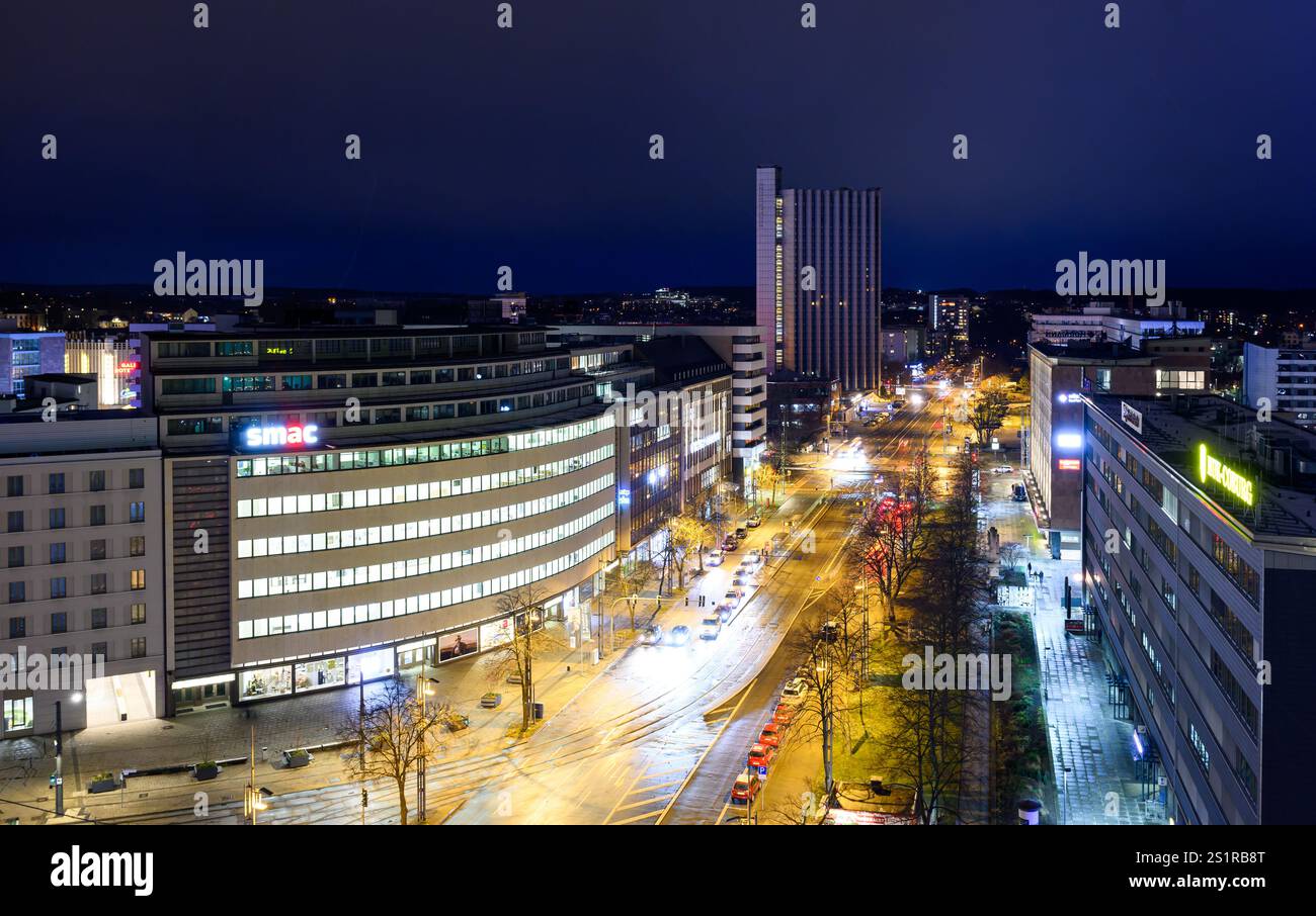 Chemnitz, Germany. 03rd Jan, 2025. View of the striking façade of the ...