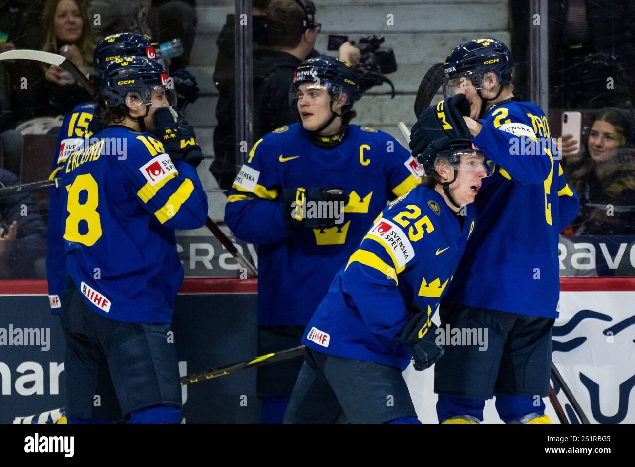 Otto Stenberg of, Sweden. , . celebrate with Victor Eklund, David ...
