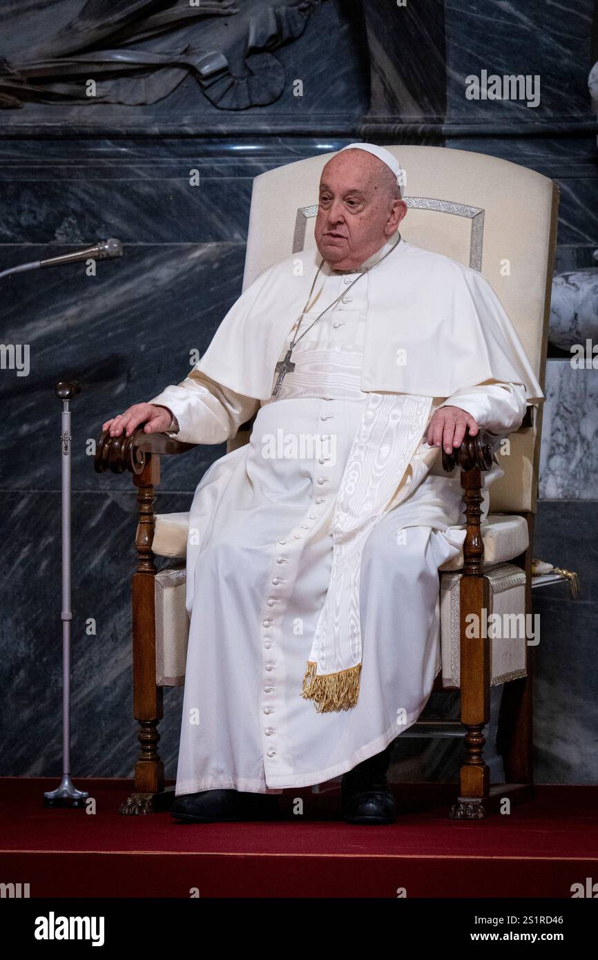 Pope Francis arrives to attend the Episcopal Ordination of the ...