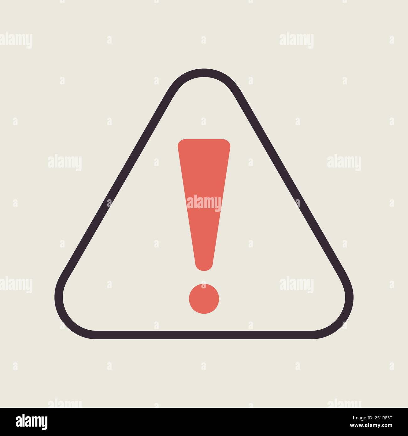 Attention sign with exclamation mark vector icon. Risk sign. Danger ...