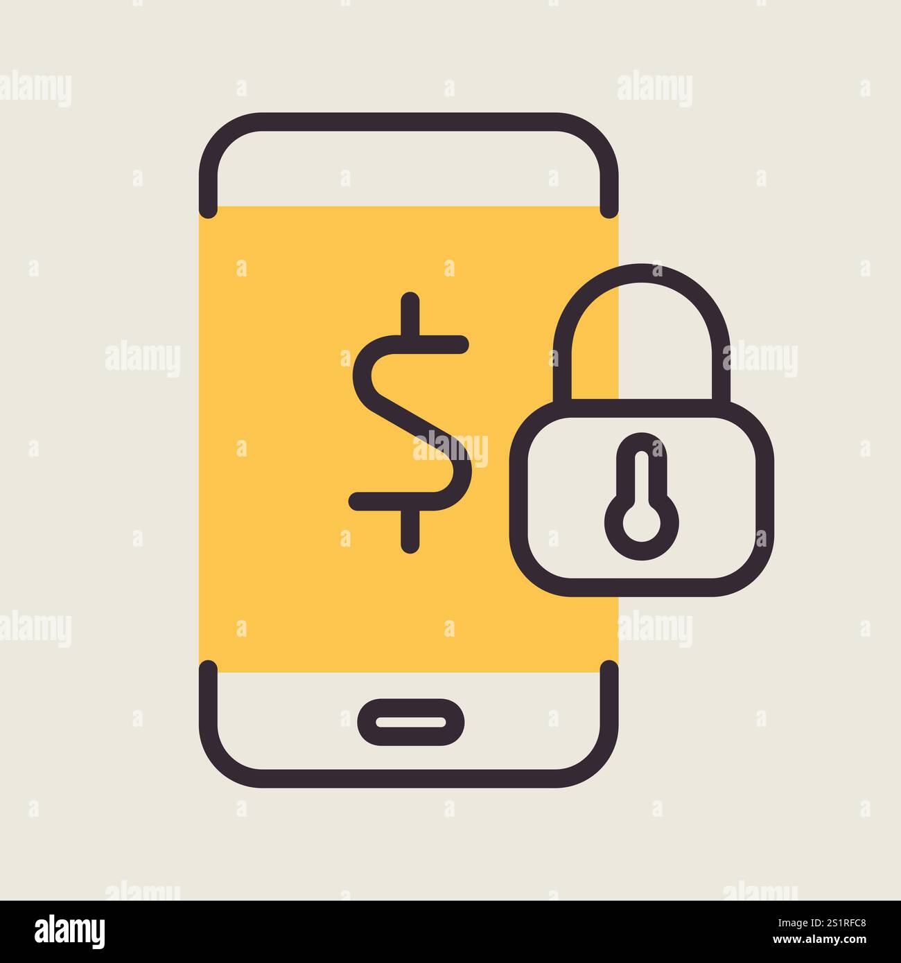 Mobile banking vector icon. Save funds. Internet banking symbol. Money ...