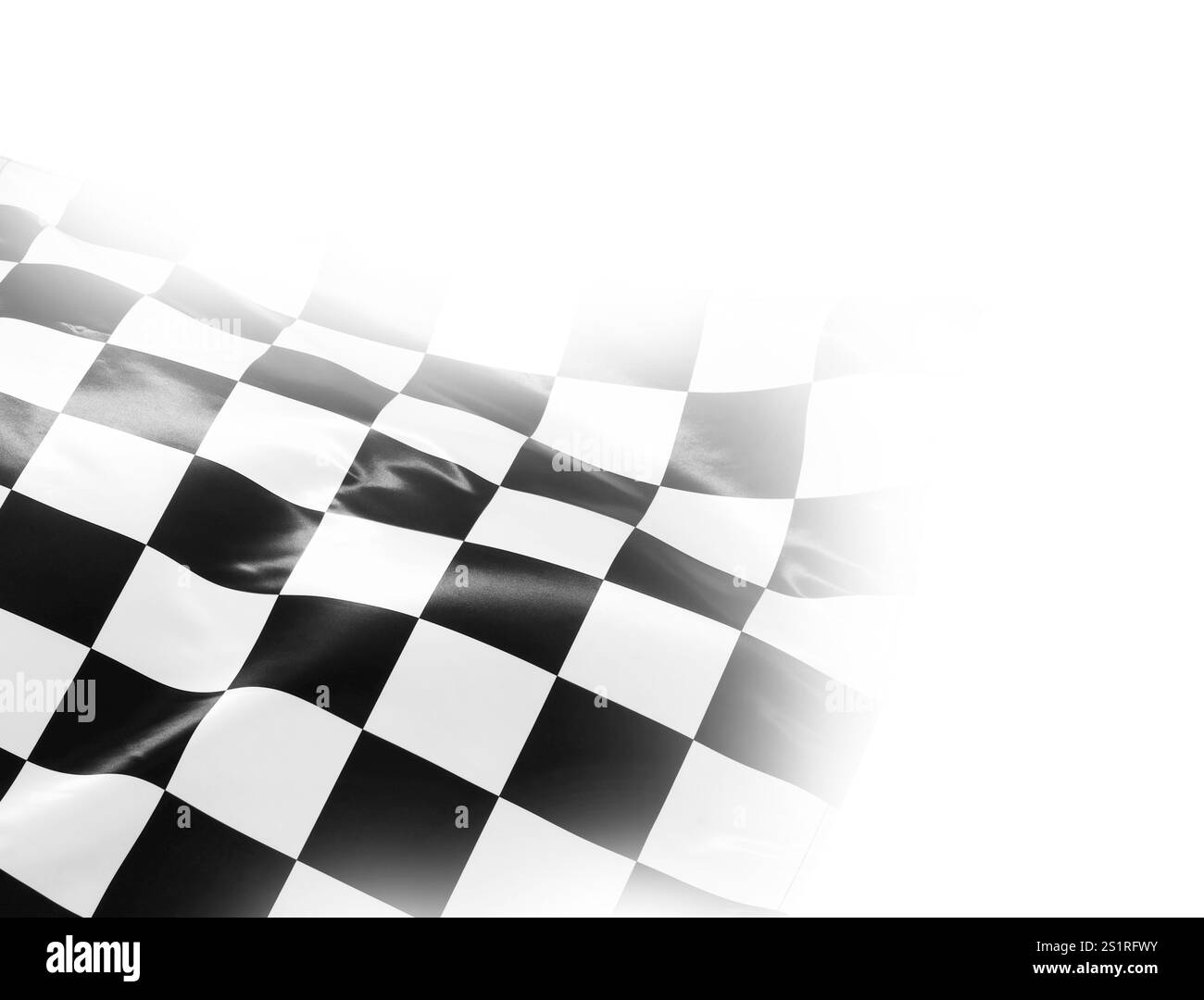 Racing flag with black and white checkers on white background Stock ...