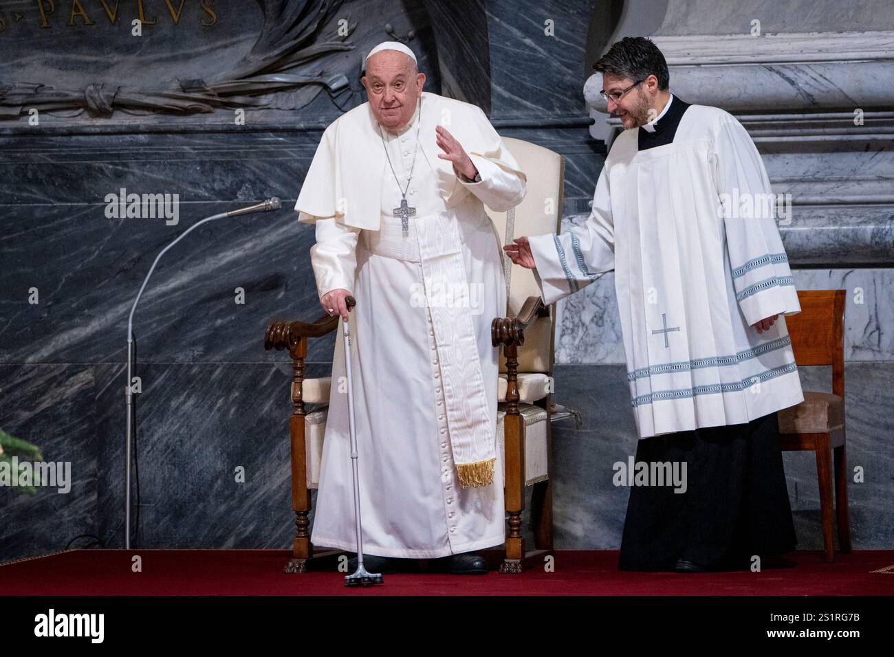 Rome, Italy. 04th Jan, 2025. Pope Francis arrives to attend the ...