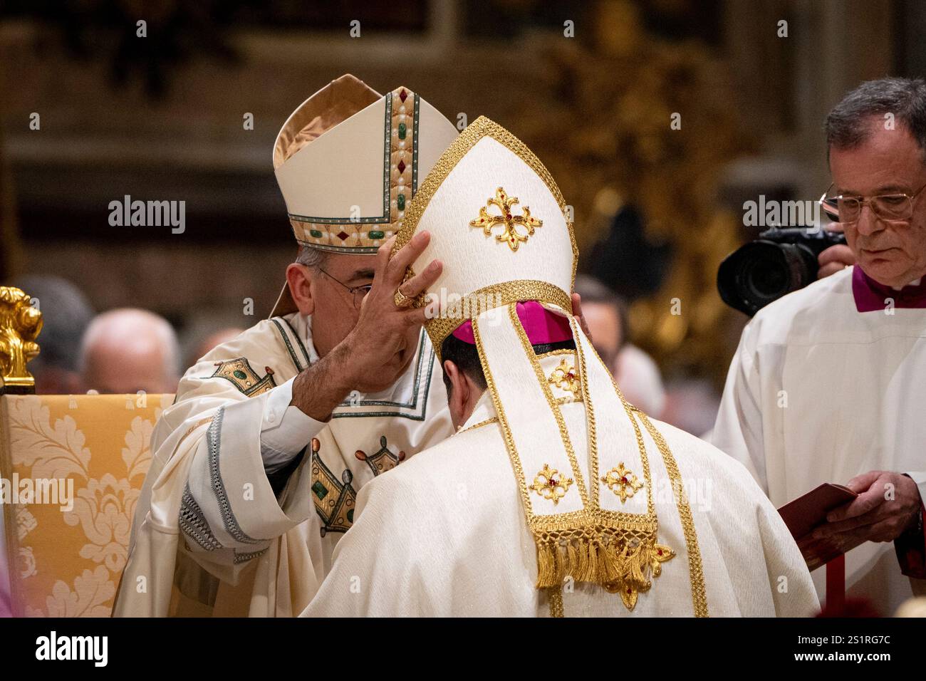Rome, Italy. 04th Jan, 2025. Mons. Renato Tarantelli Baccari receives ...
