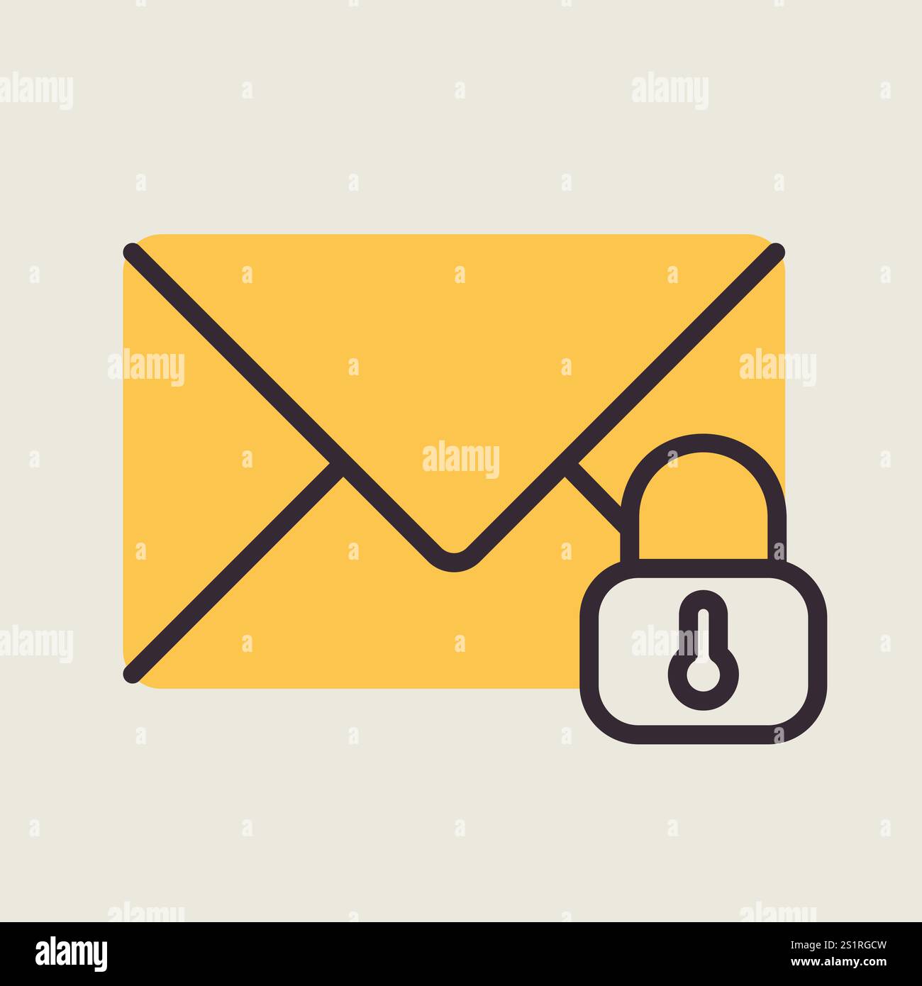 Lock envelope vector icon. Unlock envelope sign. Security sign. Graph ...