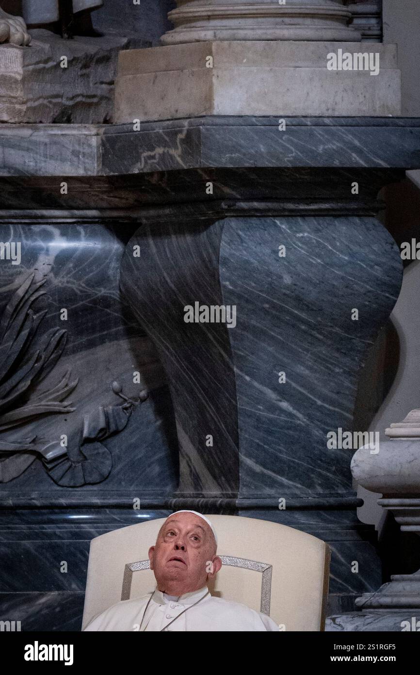 Rome, Italy. 04th Jan, 2025. Pope Francis attends the Episcopal ...