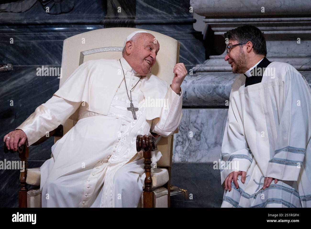 Rome, Italy. 04th Jan, 2025. Pope Francis attends the Episcopal ...
