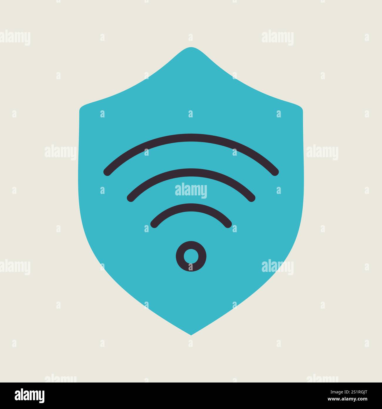 Protection Wifi Vector Icon Private Network Shield With Wi Fi Symbol Security Sign Graph