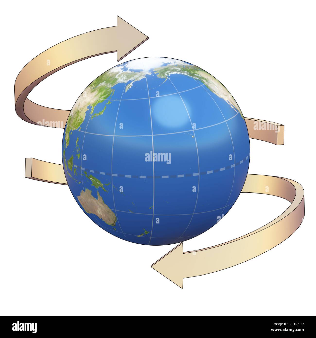 arrows surrounding Earth globe, Oceania, Pacific, Australia Stock Photo ...
