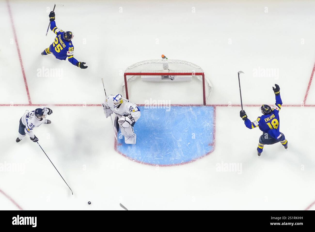 Otto Stenberg of, Sweden. , . celebrates after scoring the 1-0 goal ...