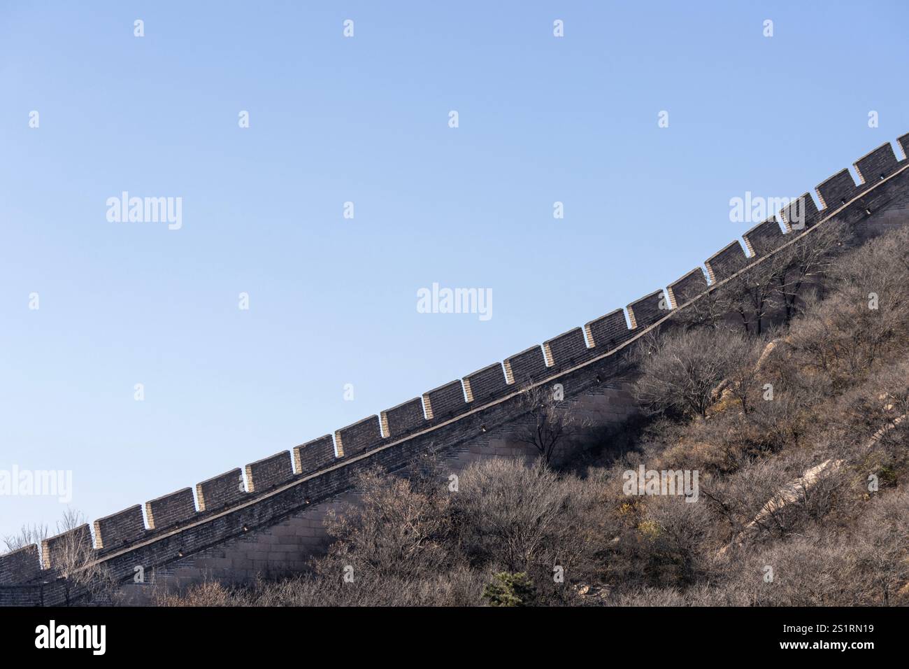 Badaling great wall in Beijing, China. It is famous for its precipitous ...