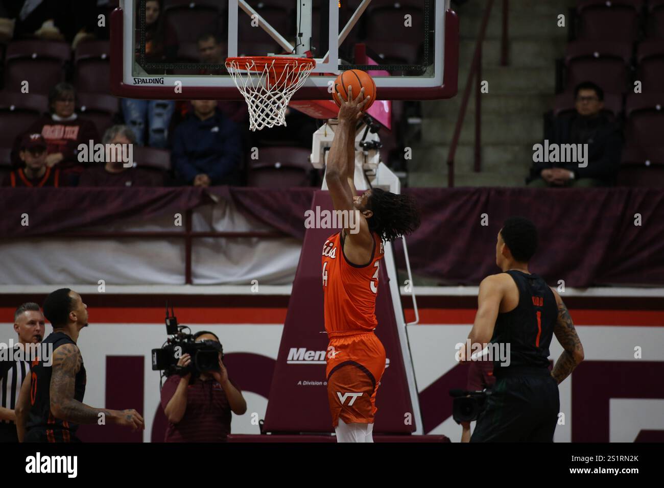 January 4, 2025: Virginia Tech Hokies forward Mylyjael Poteat (34 ...
