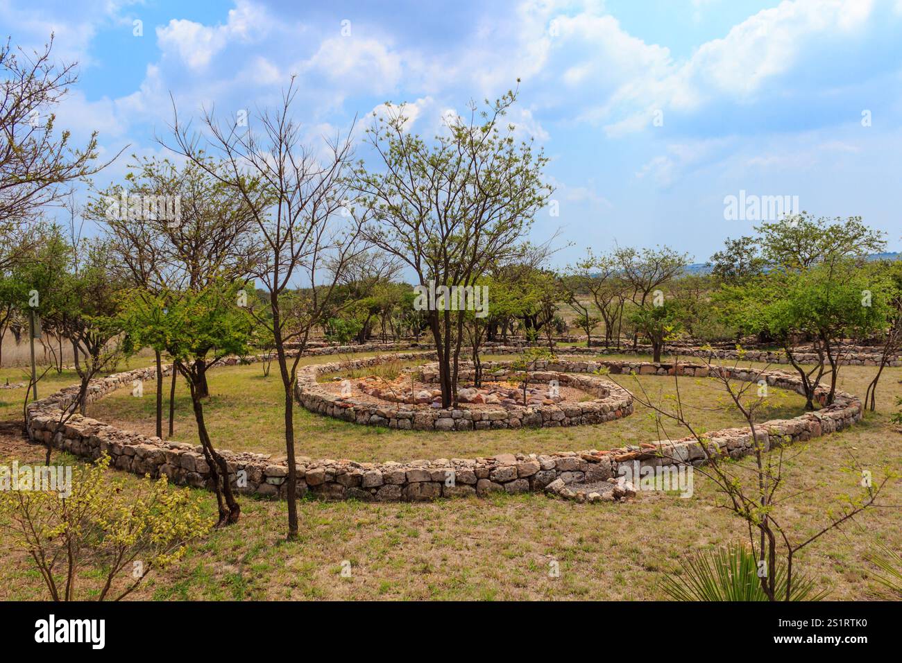 Circular Stone Walls Surrounded by Trees in Rural Field, Canada de La ...