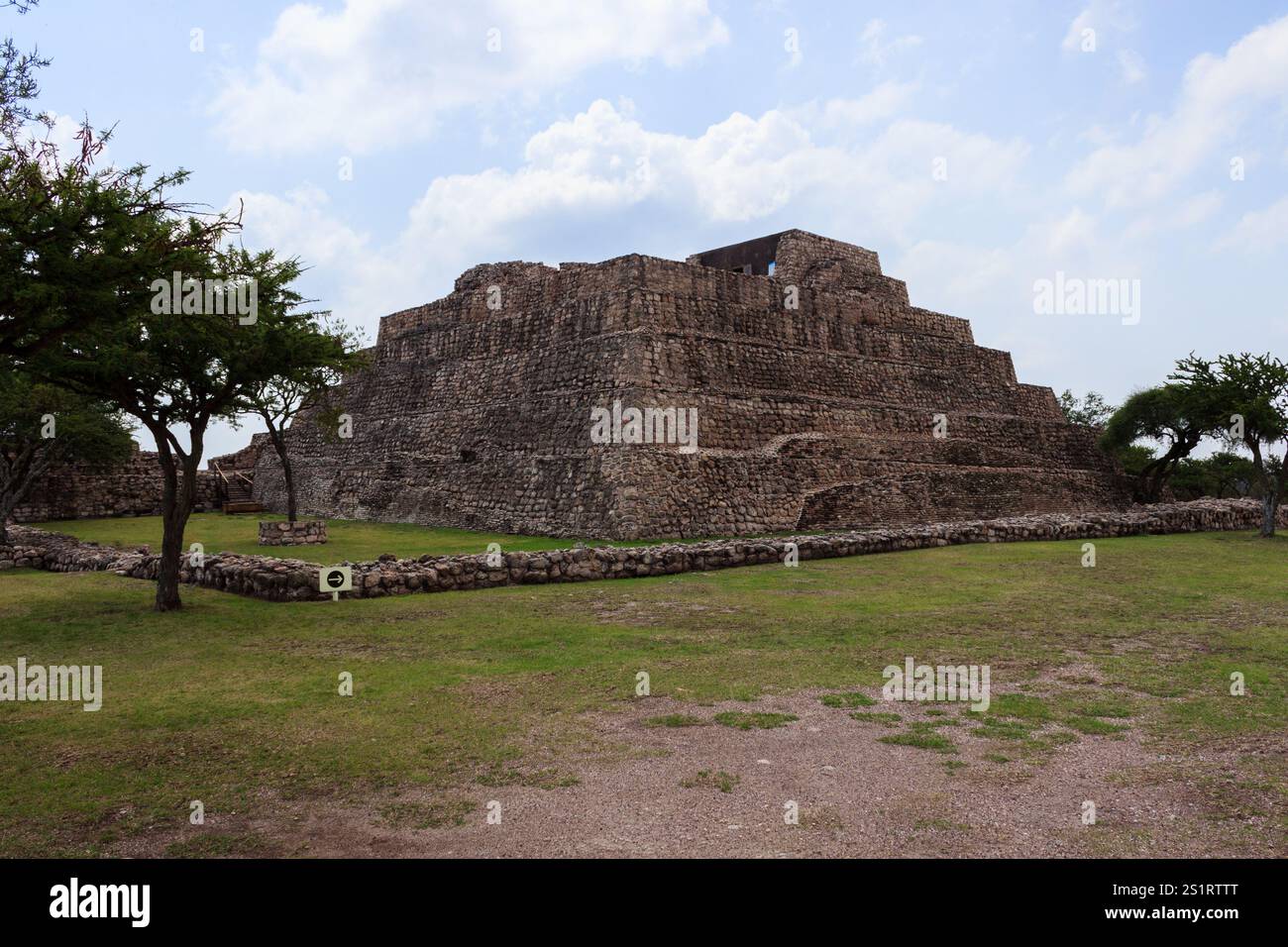 Ancient Stone Pyramid in a Calm Archaeological Park Surrounded by Trees ...