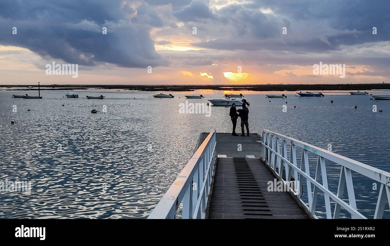 the portable ramp or bridge at pier de faro in faro, portugal, used to ...