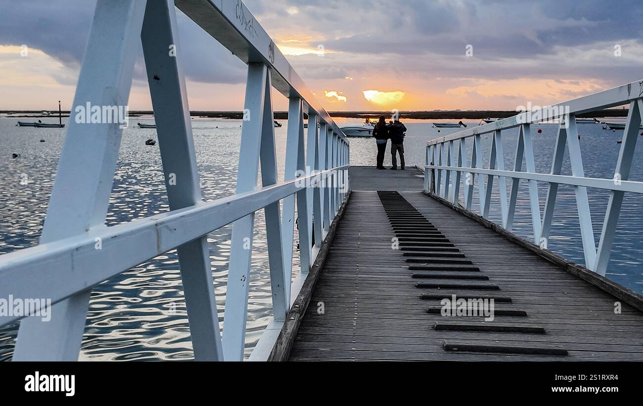the portable ramp or bridge at pier de faro in faro, portugal, used to ...