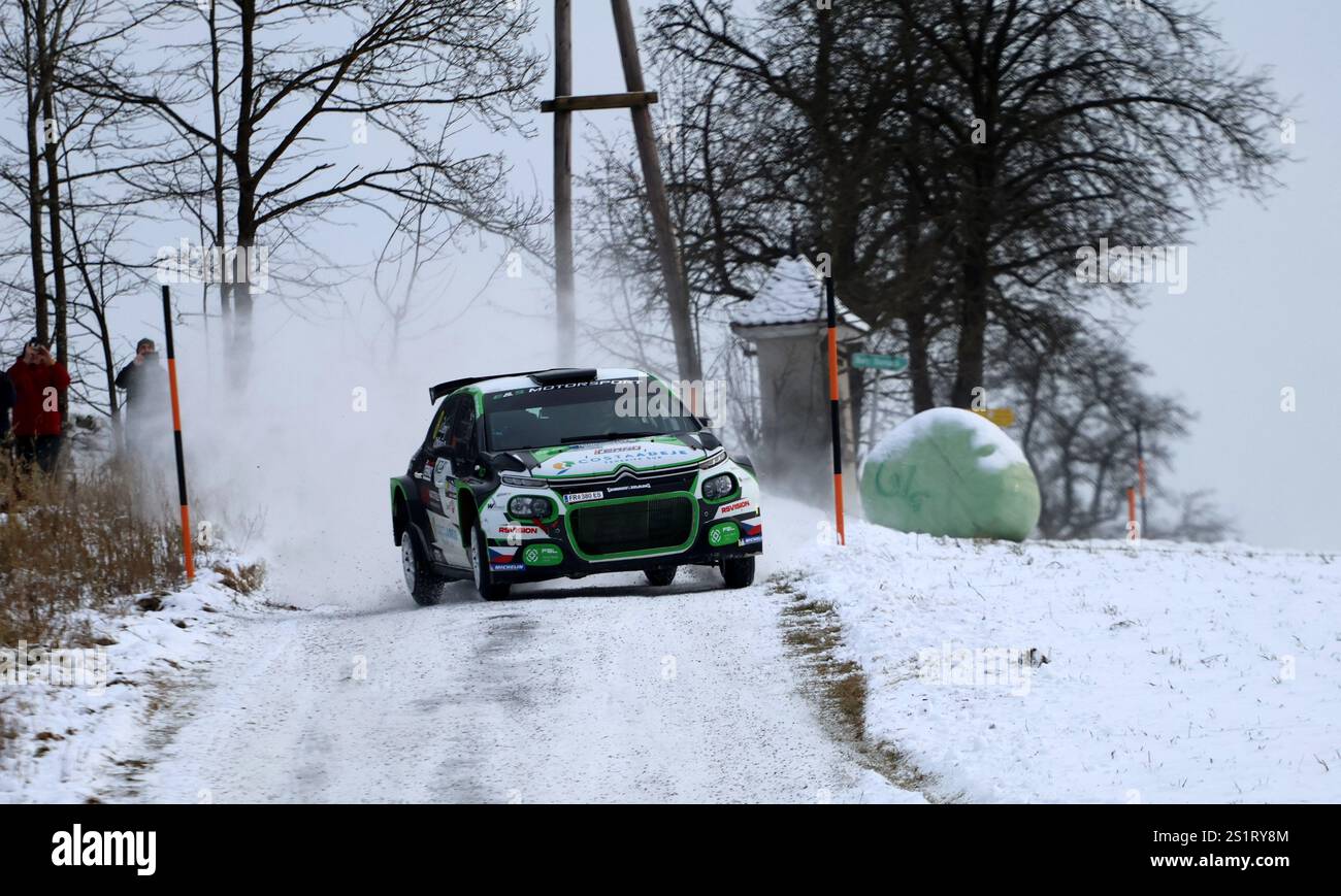 Czech Jan Cerny, Onrej Krajca with Citroen C3, Rally 2 compete during the 38th LKW FRIENDS on ...