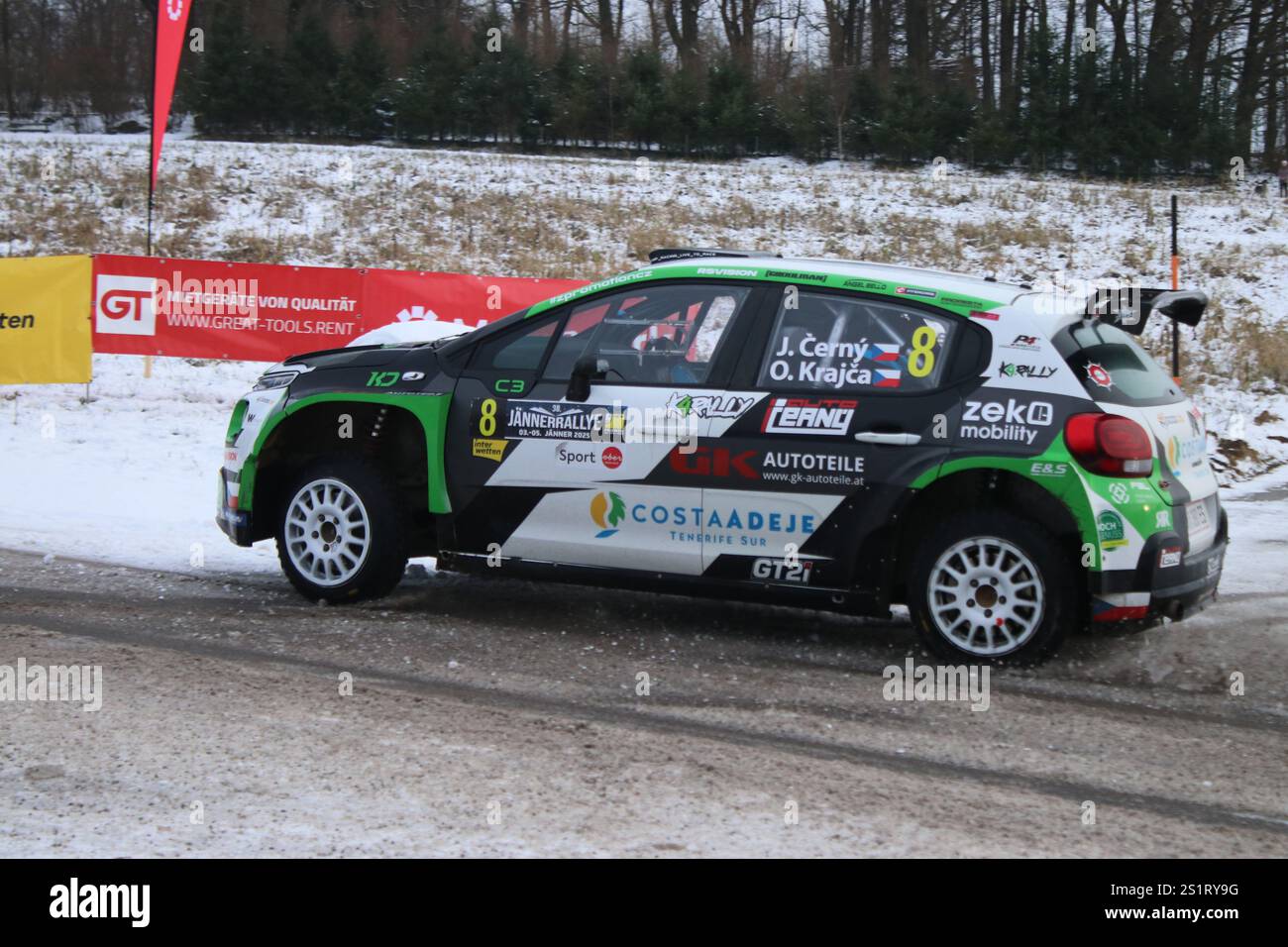 Czech Jan Cerny, Onrej Krajca with Citroen C3, Rally 2 compete during the 38th LKW FRIENDS on ...