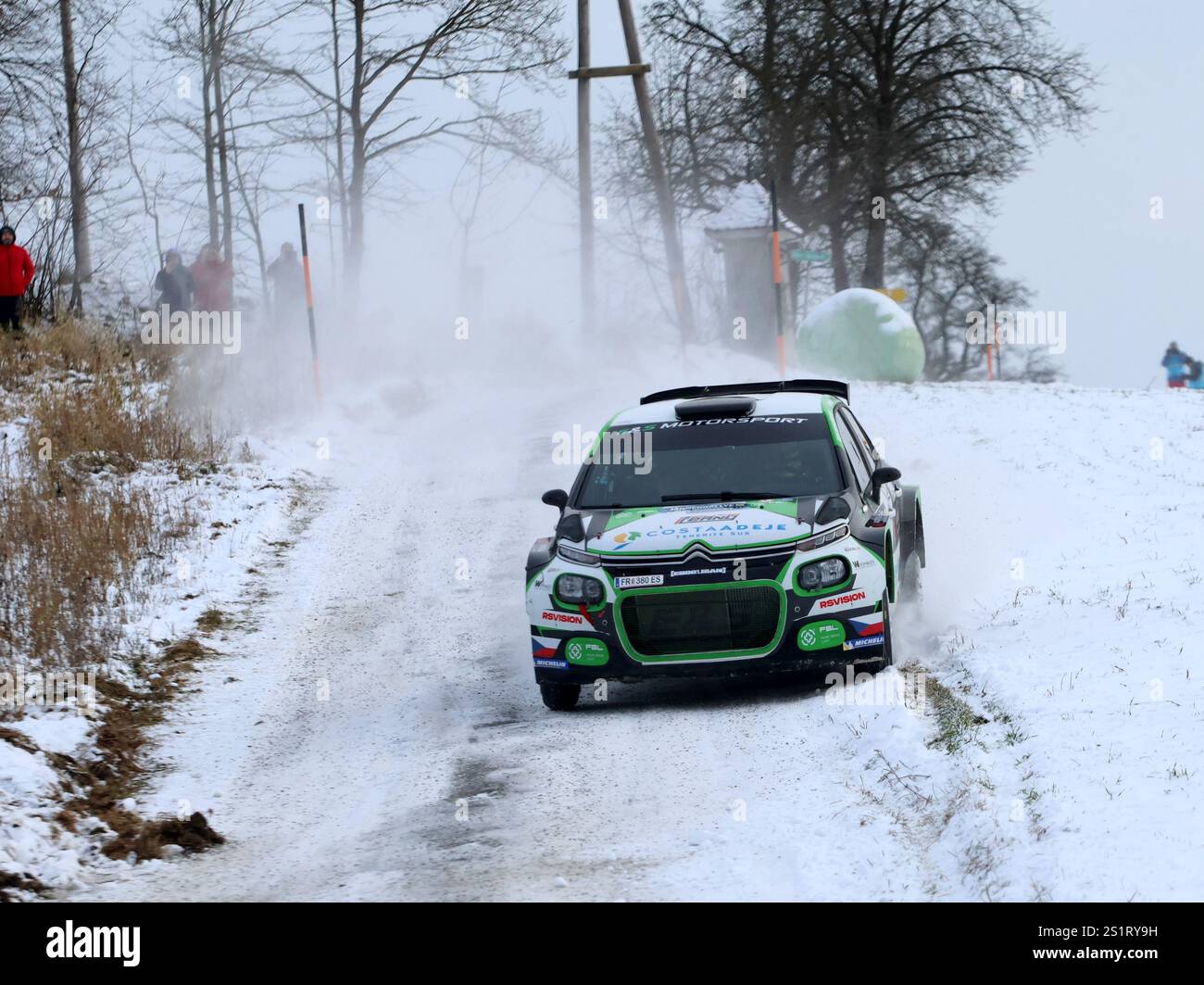 Czech Jan Cerny, Onrej Krajca with Citroen C3, Rally 2 compete during the 38th LKW FRIENDS on ...