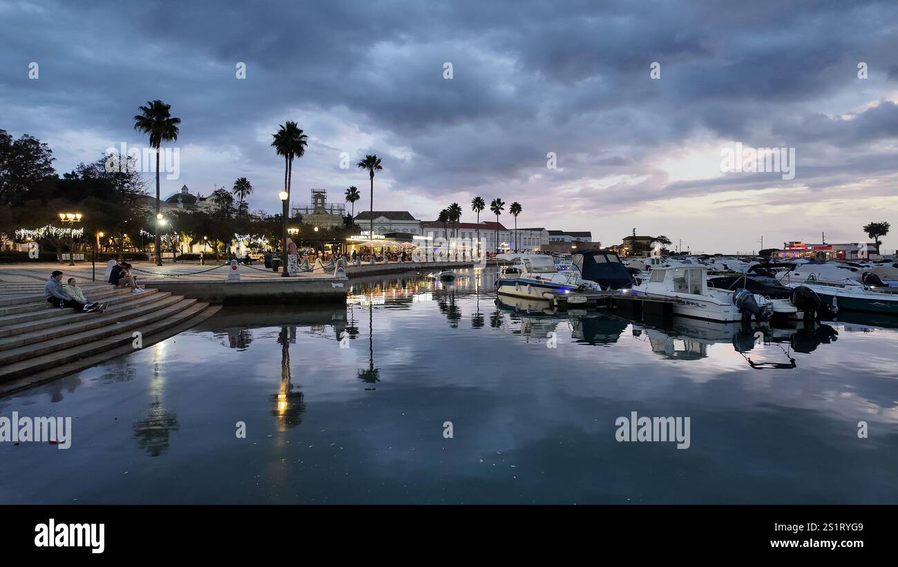 boats are parked at faro marina, also known as doca de faro, during ...
