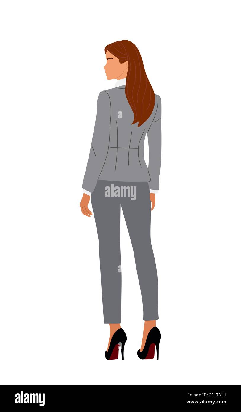 Back view beauty suit Stock Vector Images - Alamy