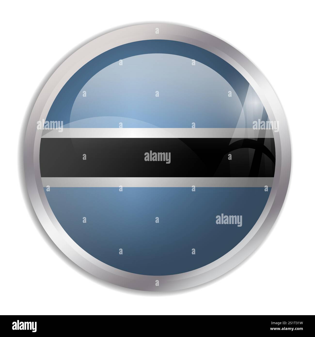 Botswana flag - glossy circle button displays a colorful flag representing a country cultural ...